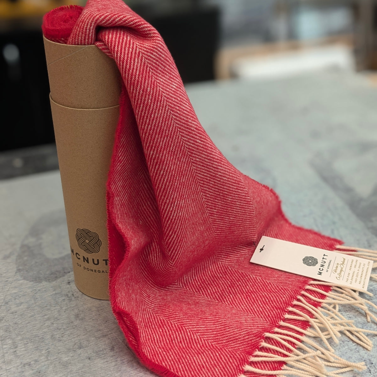 Red Lambswool Scarf - Made in Donegal Ireland – We Have it Wrapped UP