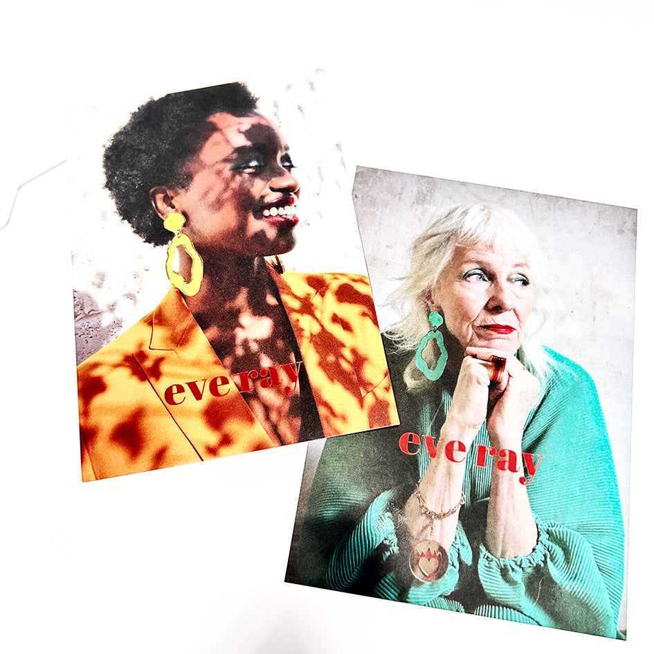 Queen of My Heart - Perspex Mirror Large Stud Earrings in Gold – We ...