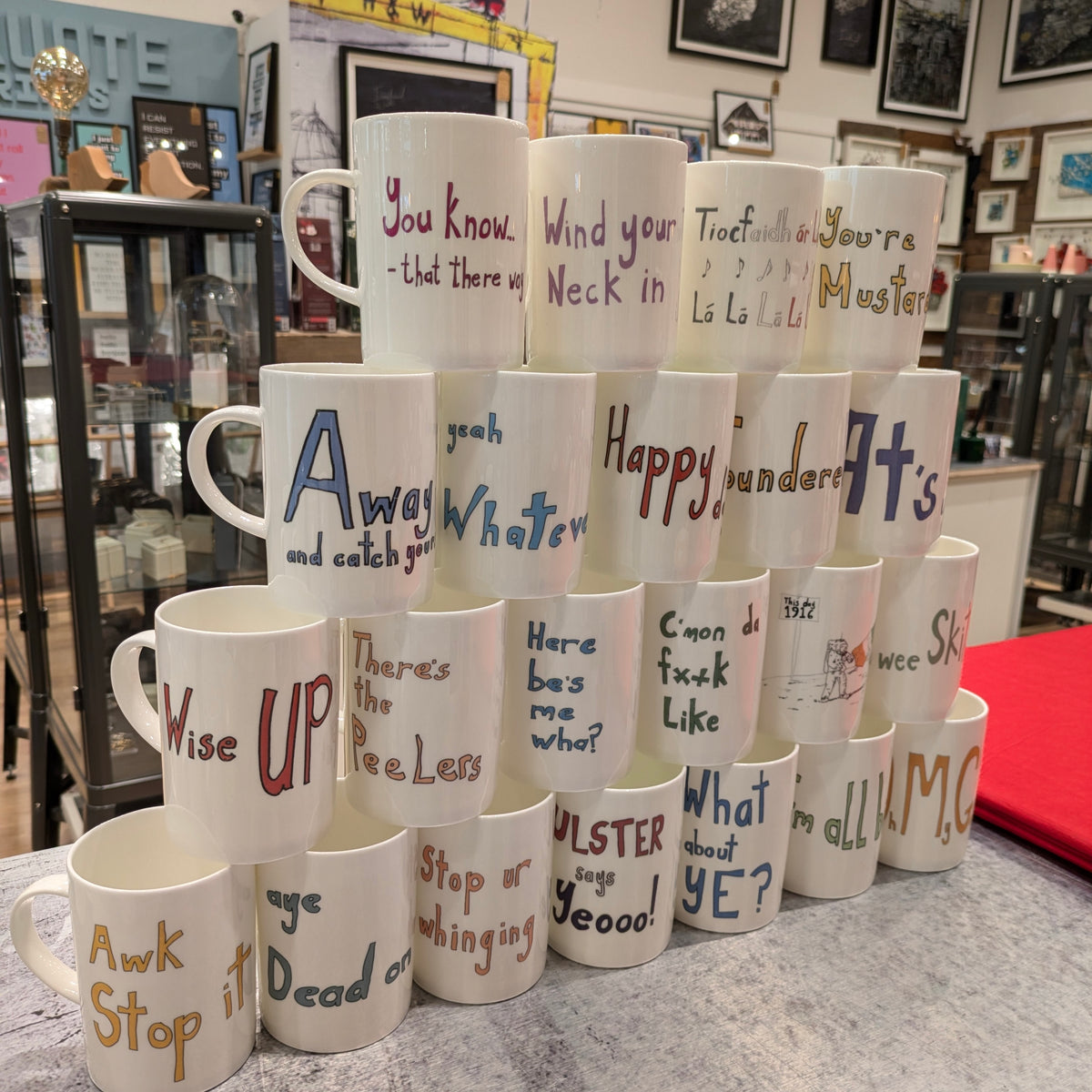 WIND YOUR NECK IN - Belfast - Slang - humorous - bone - china - mug ...