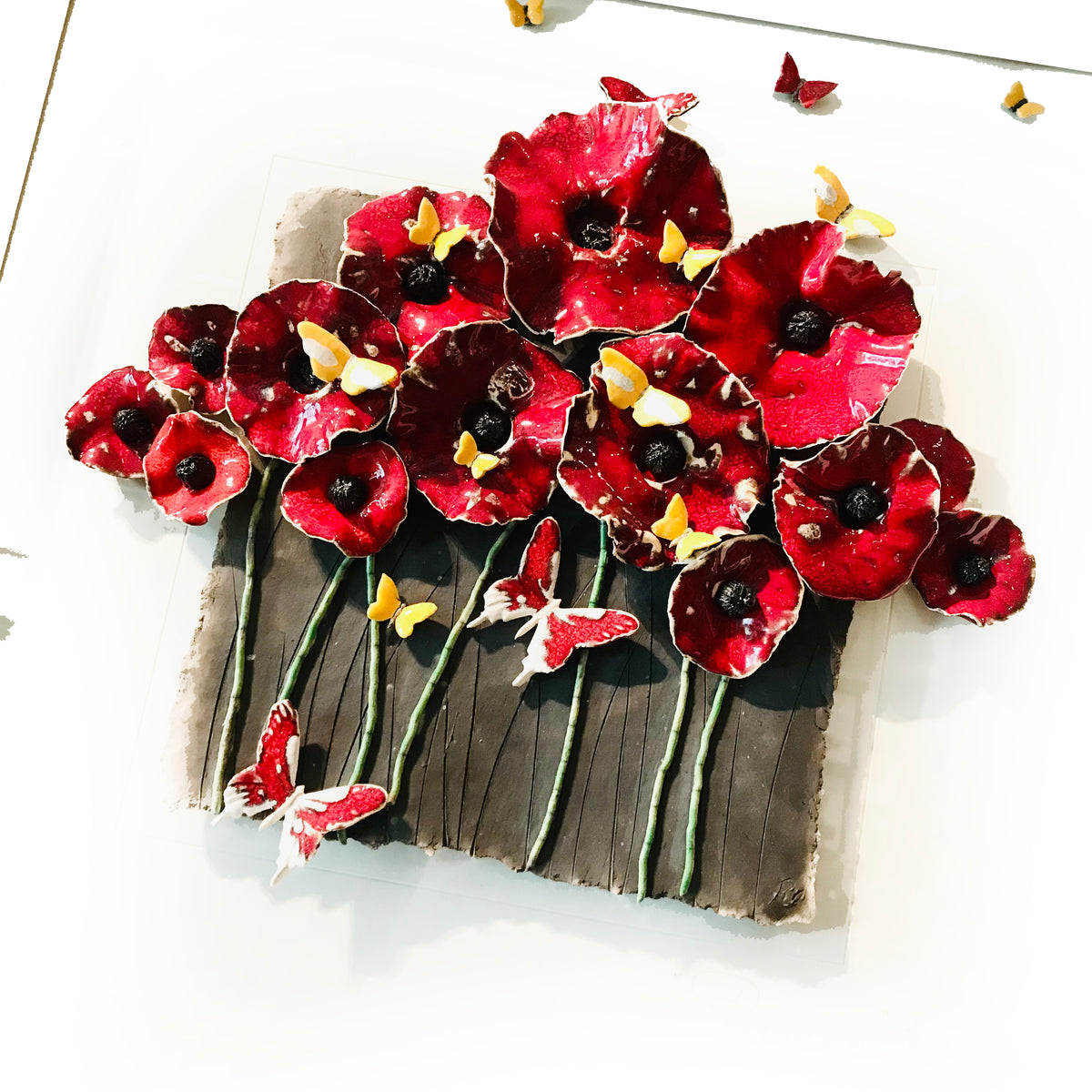 Pure Poppies - Large - Raku Ceramic Art by Rebeka Kahn – We Have it ...