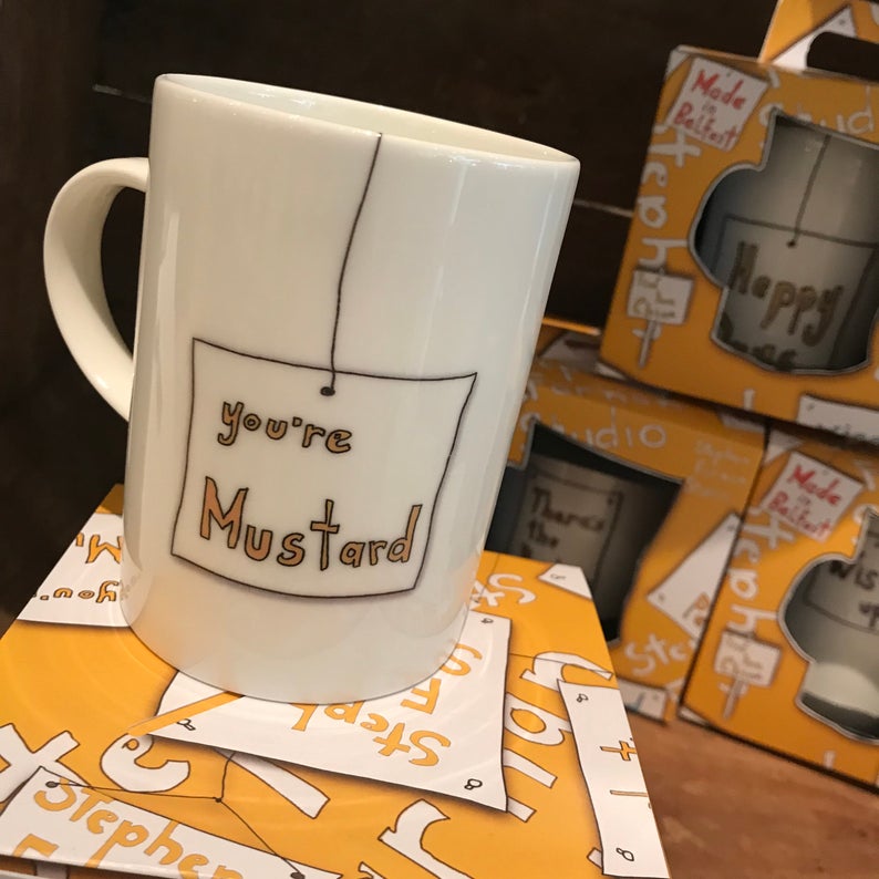 YOU'RE MUSTARD - Belfast - Slang - humorous - bone - china - mug – We ...